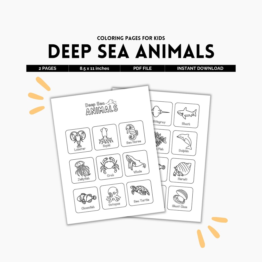 Deep Sea Animals, Under the Sea, Coloring Pages, Life Aquatic, Baby ...