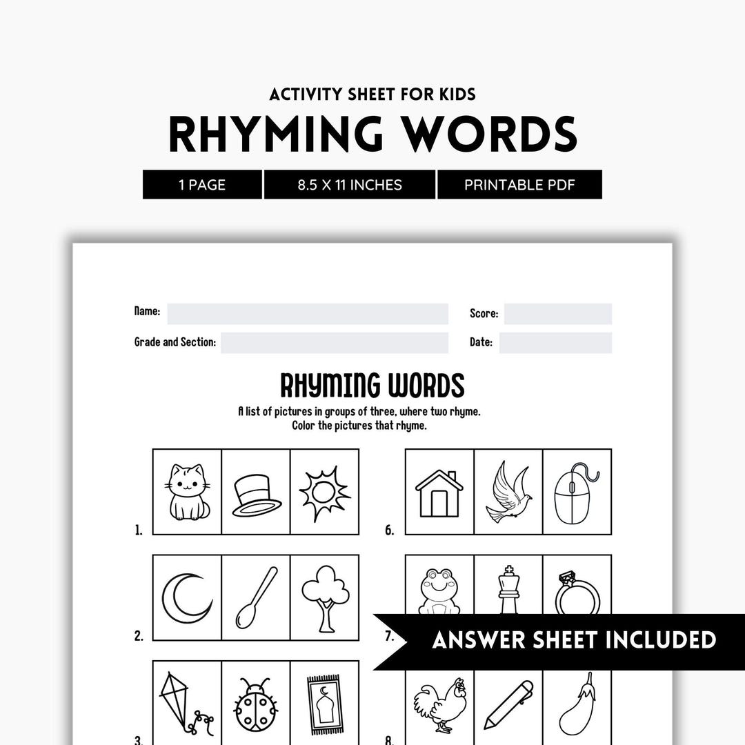 Rhyming Words, 1st Grade, 1st Grade Reading, Education Graphics, Learn ...