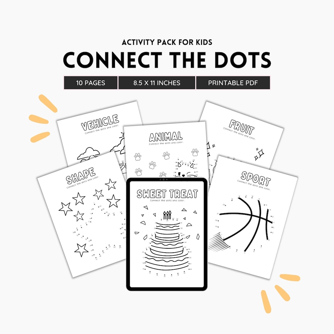 Dot to Dot, Connect the Dots, Tracing Worksheets, Worksheets for Kids ...