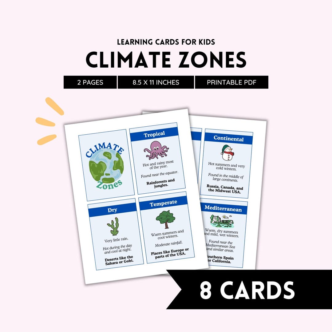 Climate Zones, Montessori Material, Preschool Worksheets, Educational ...