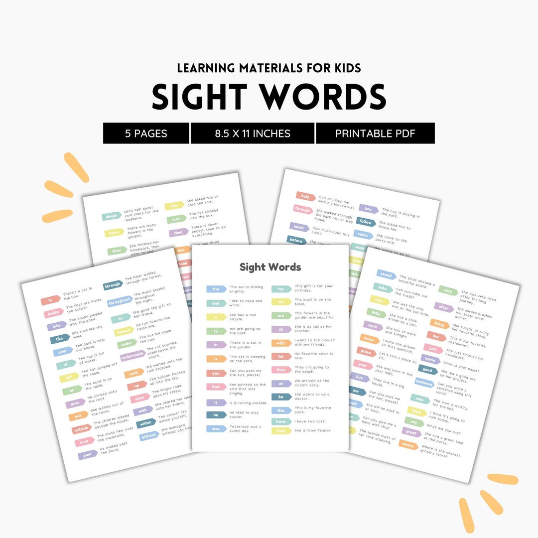 Sight Words, First Grade, Fry Sight Words, Reading Practice, Early ...