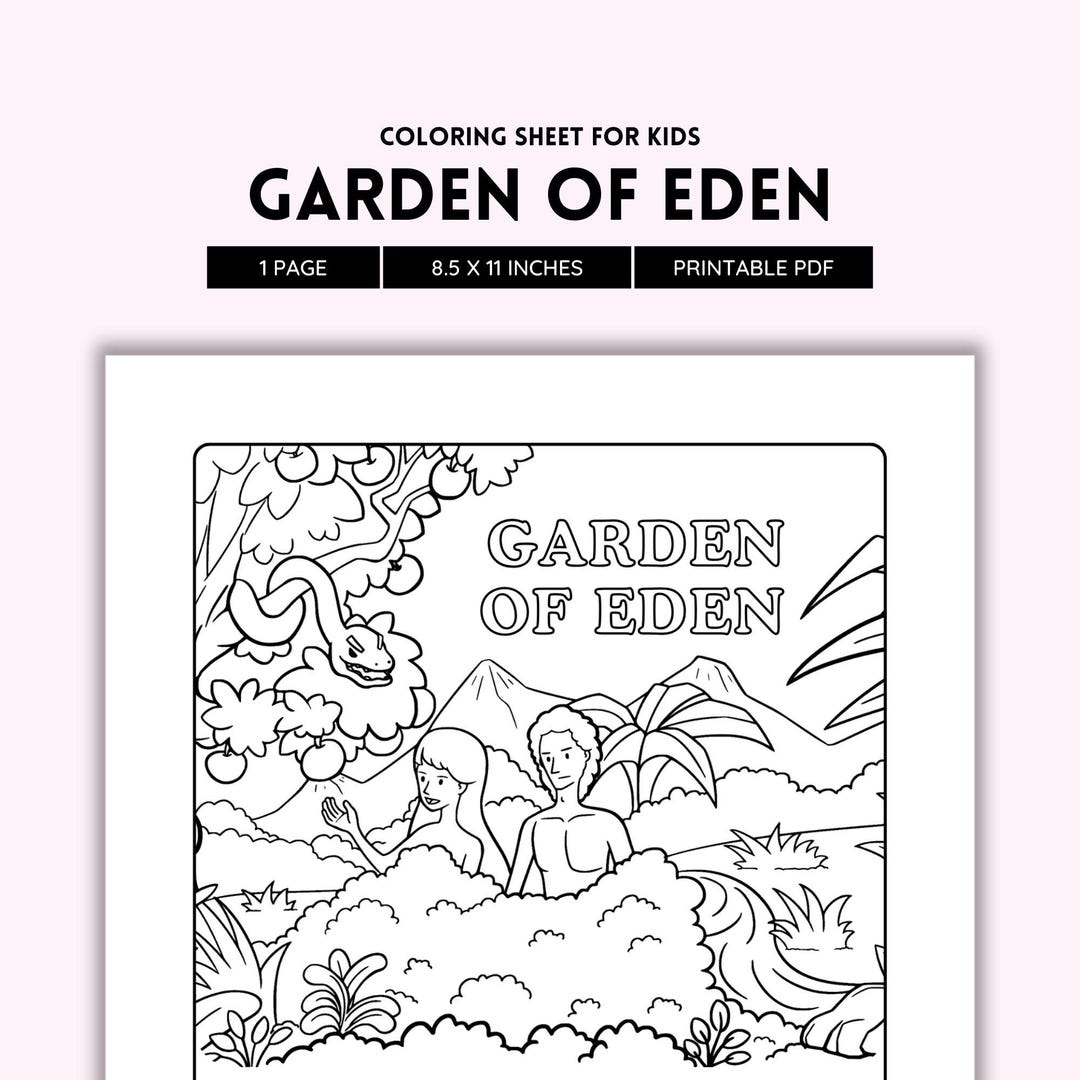 Garden of Eden, Adam & Eve, Sunday School, Adam and Eve Craft, Tree of ...