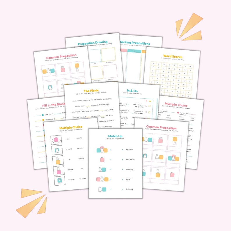 Preposition Worksheet, Parts of Speech, Grammar Worksheet, Preposition ...