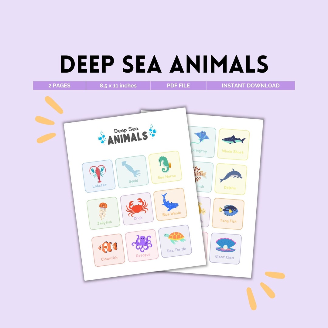 Deep Sea Animals, Under the Sea, Ocean Nursery Decor, Life Aquatic ...