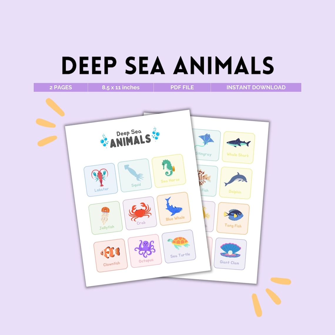 Deep Sea Animals, Under the Sea, Ocean Nursery Decor, Life Aquatic ...