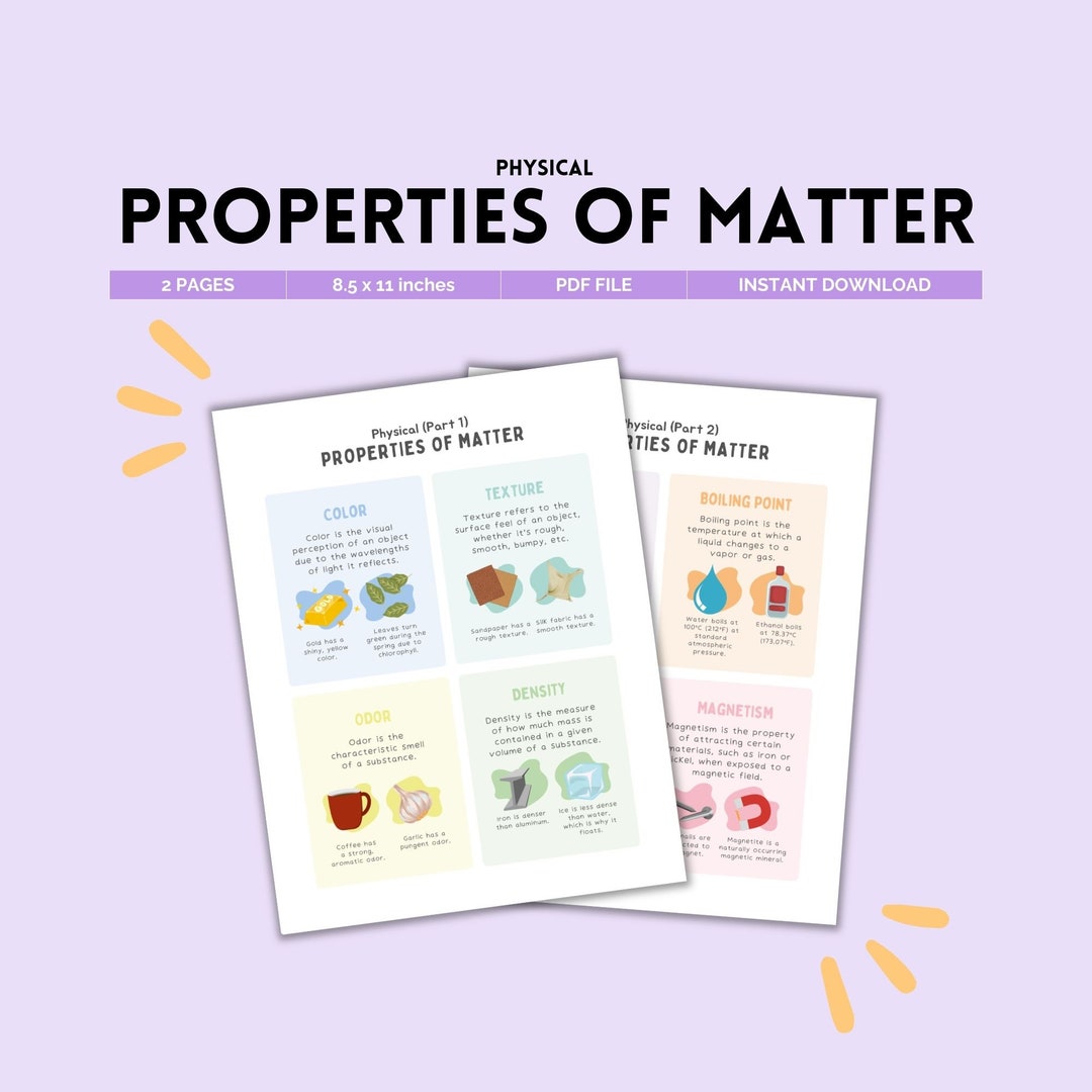 Properties of Matter, Physical Properties, Teacher Resources, Home ...