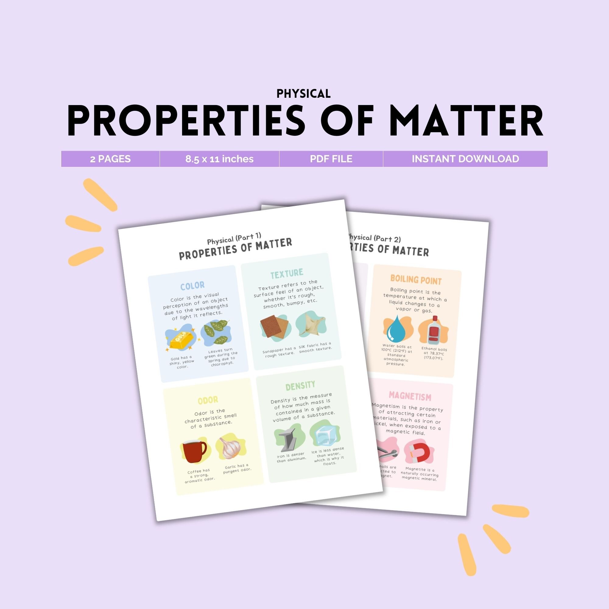 Properties of Matter, Physical Properties, Teacher Resources, Home ...