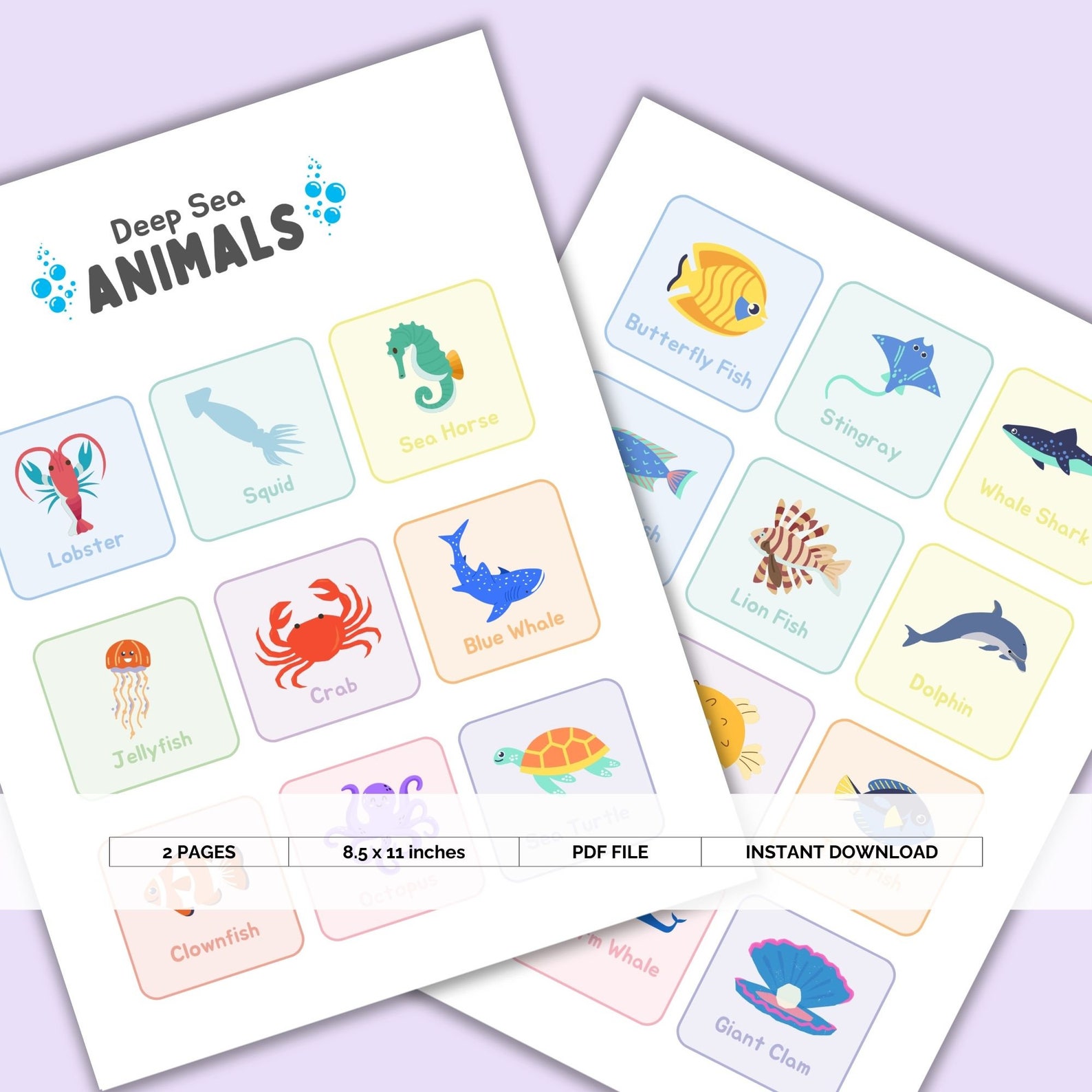 Deep Sea Animals, Under the Sea, Ocean Nursery Decor, Life Aquatic ...