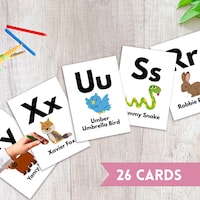Printable Alphabet Flashcards - Etsy