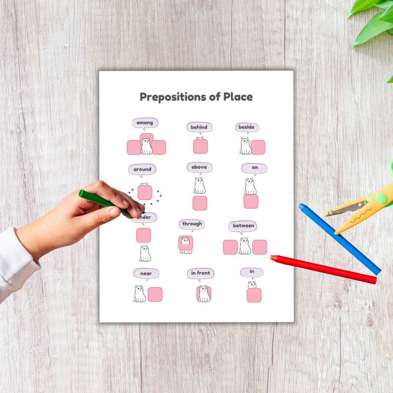 Prepositions of Place, Preposition Words, Preschool Curriculum, English ...