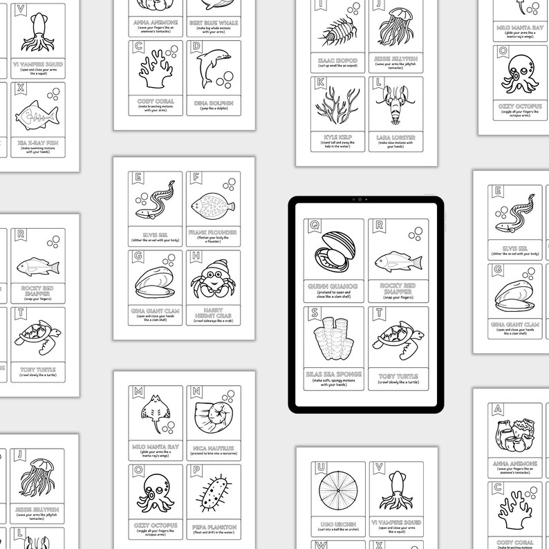 Under the Sea Phonics, Coloring Pages, Preschool Worksheets, Printable ...