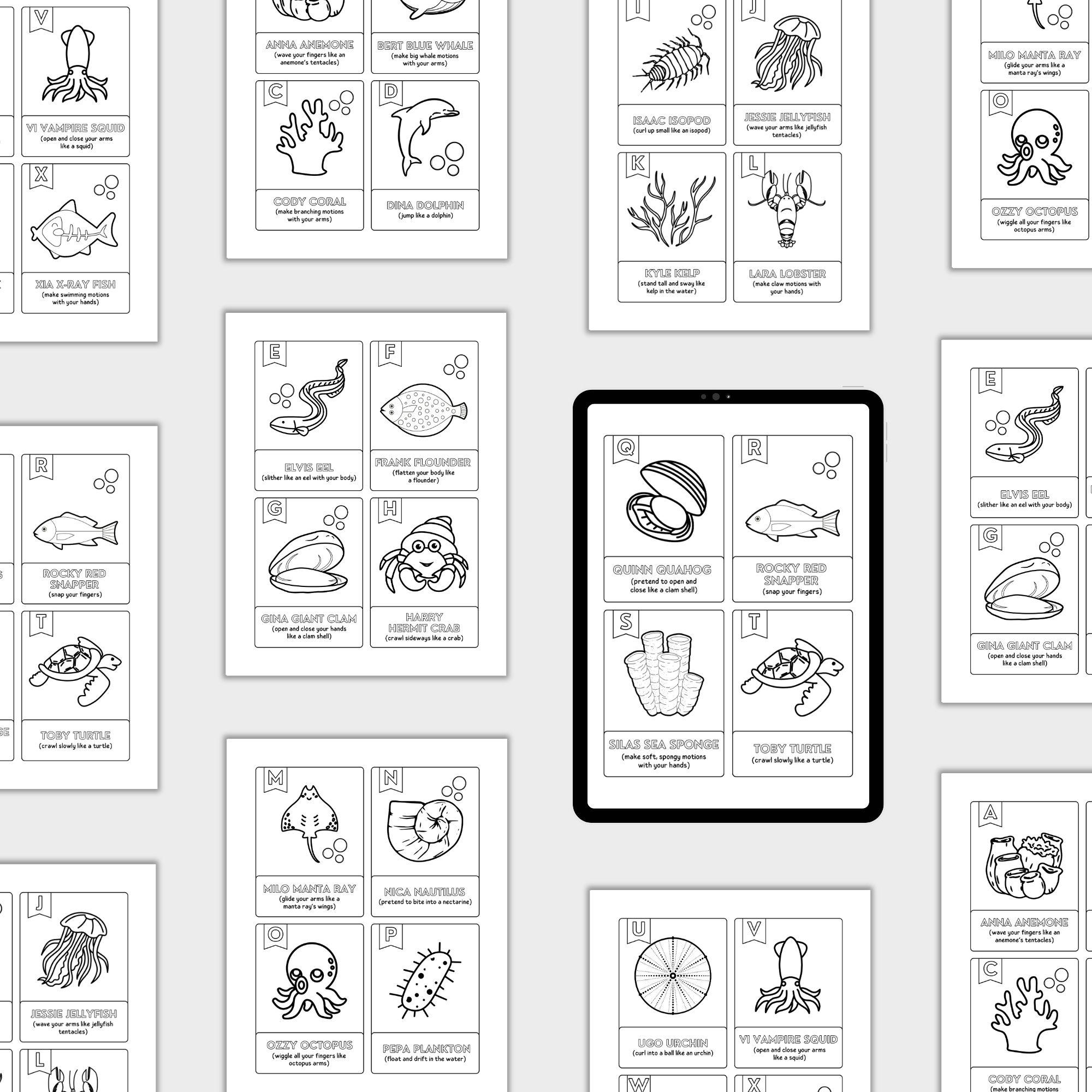 Under the Sea Phonics, Coloring Pages, Preschool Worksheets, Printable ...