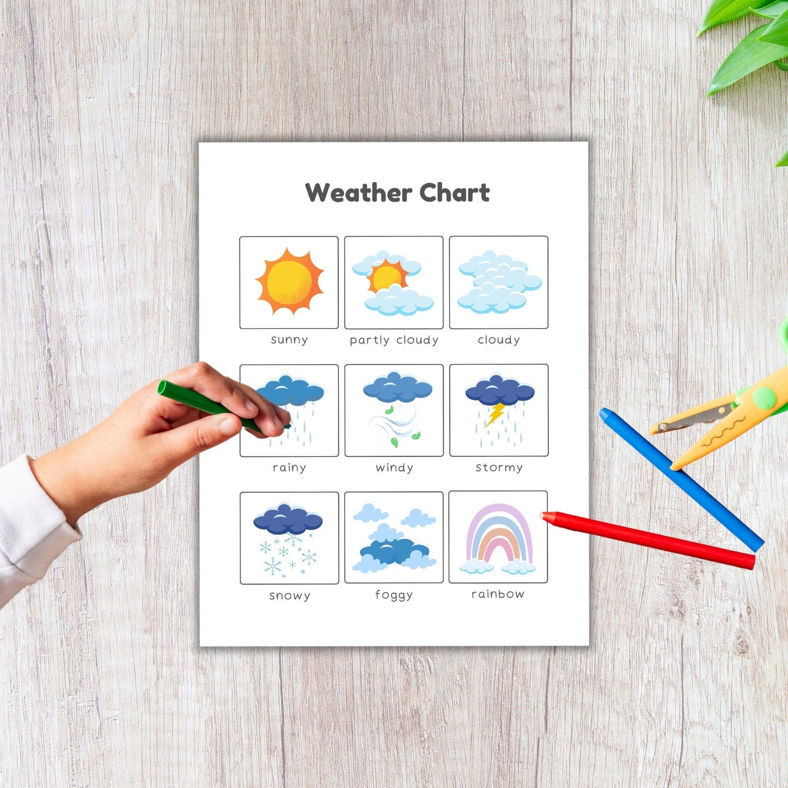 Kids Weather Chart, Weather Cards, Weather Chart, Preschool Activity ...