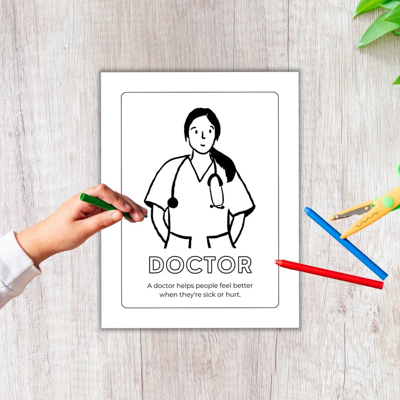 Community Helpers, Coloring Pages, Preschool Activity, Fine Motor ...