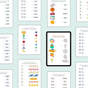 Match Up, Match up Games, Matching Worksheets, Preschool Match Game ...