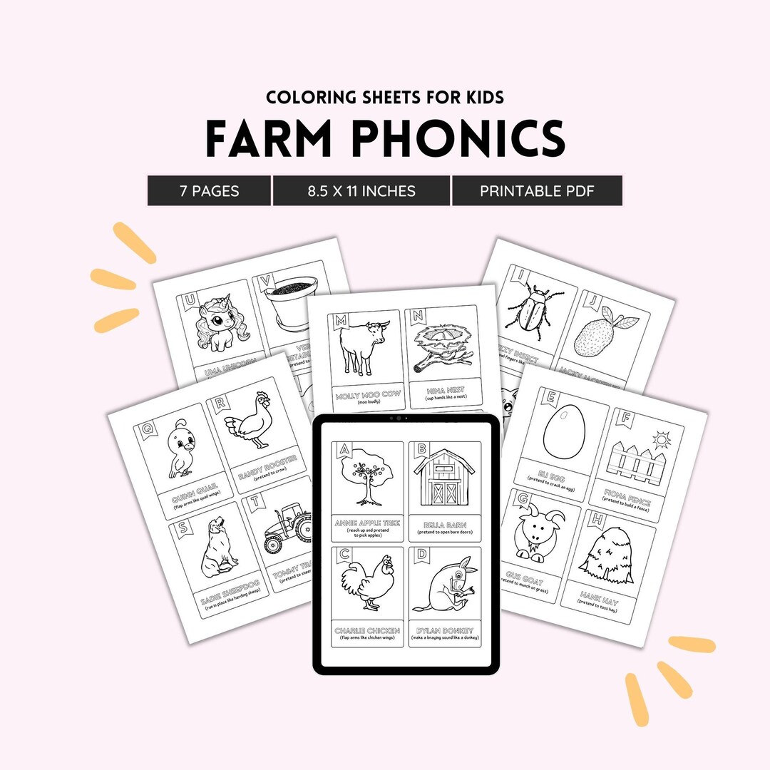 Farm Phonics, Alphabet Craft, Coloring Pages, Letter Craft, Homeschool ...