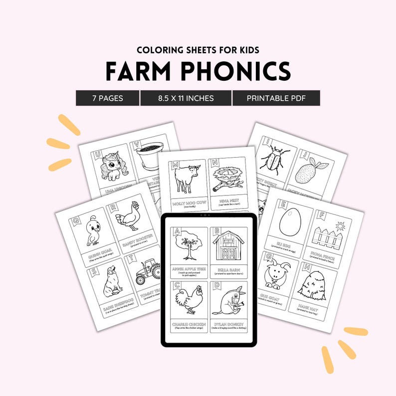 Farm Phonics, Alphabet Craft, Coloring Pages, Letter Craft, Homeschool ...