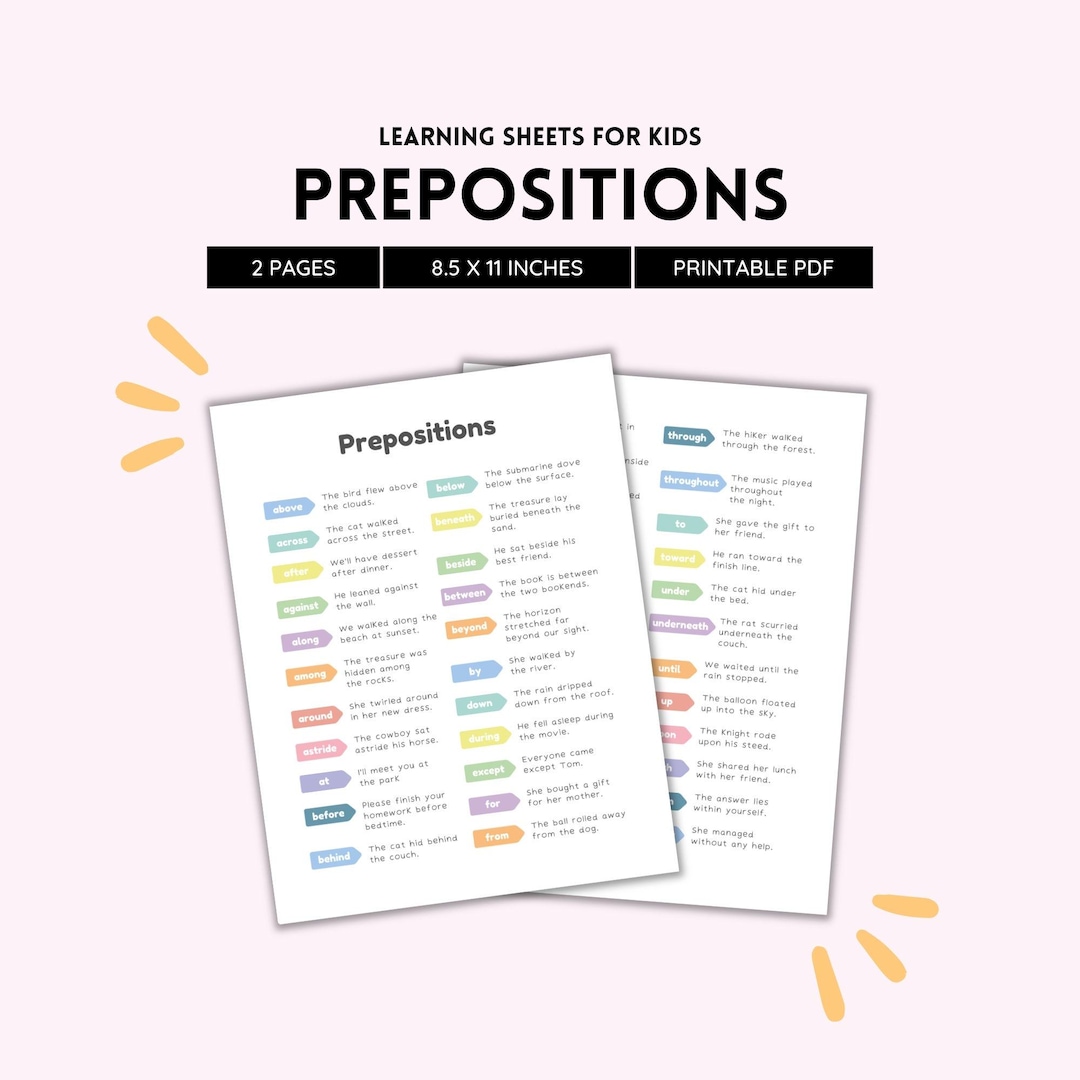 Prepositions, Parts of Speech, Preposition Activity, Speech Therapy ...