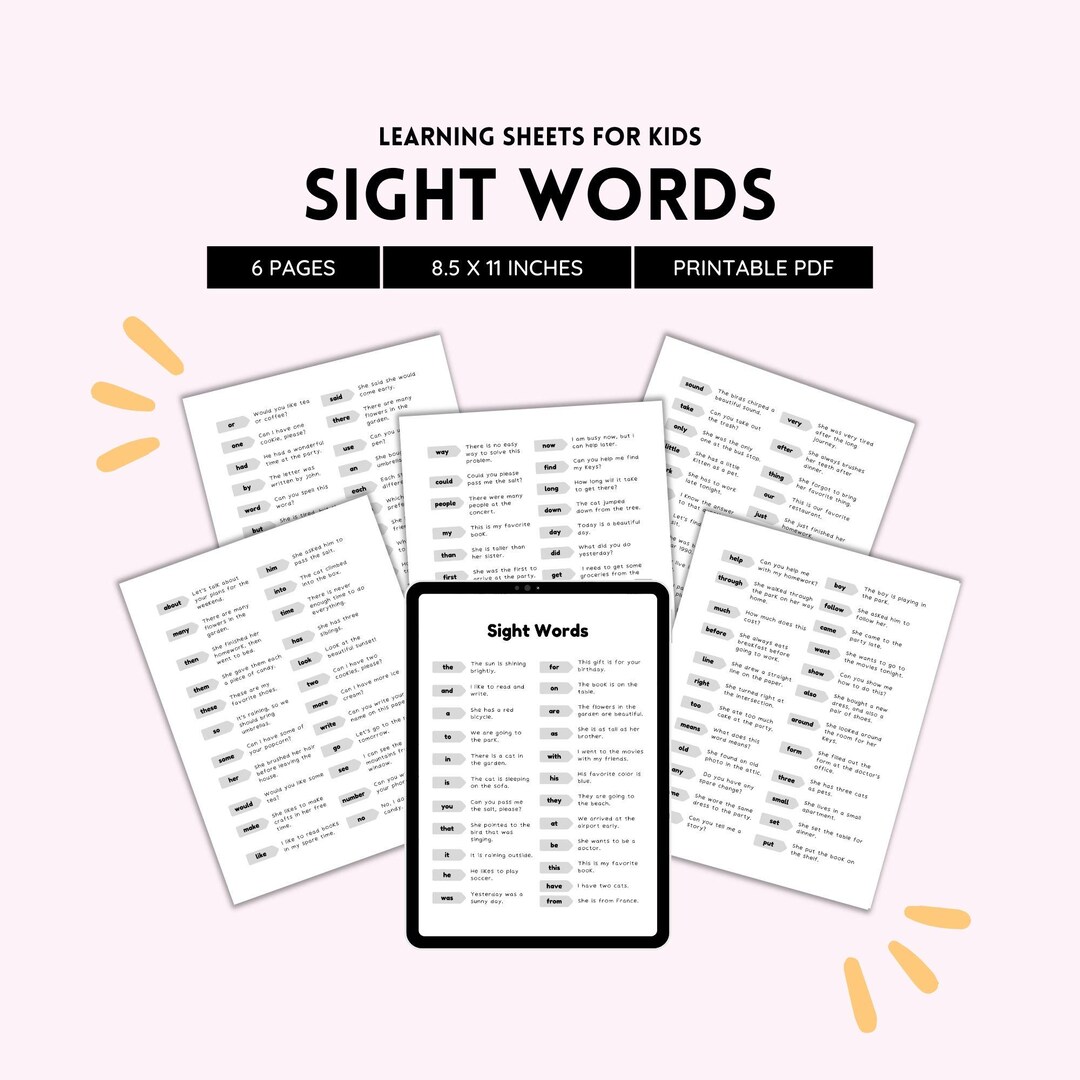 Sight Words, High Frequency Words, Kindergarten Words, Fry Sight Words ...
