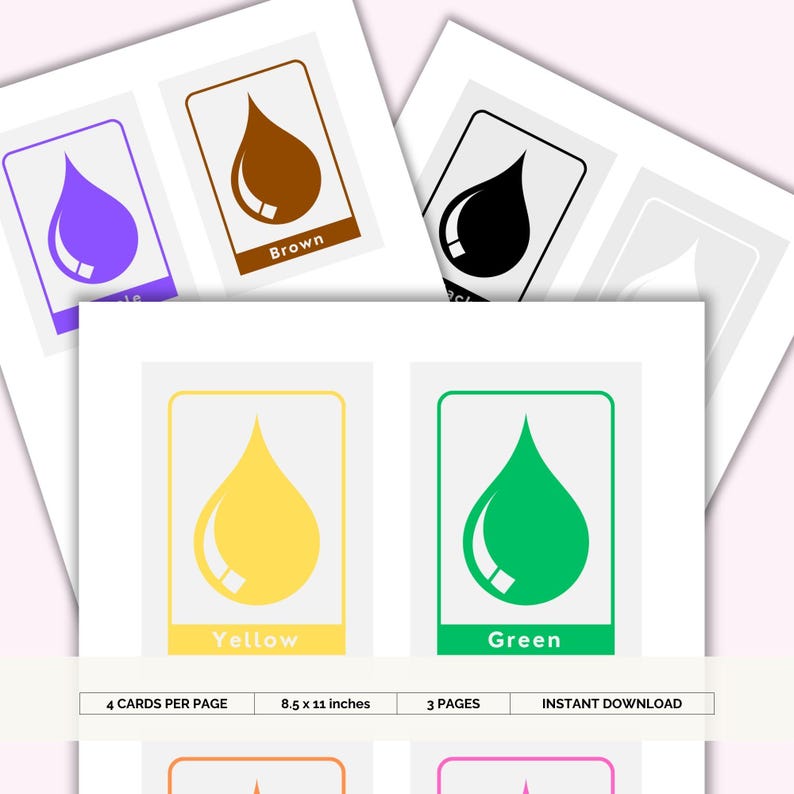 Color Flashcards, Printable Flashcards, Preschool Colors, Learning ...