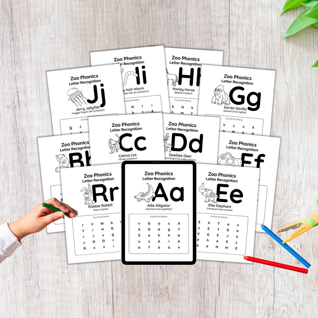 Zoo Phonics, Letter Recognition, Preschool Worksheets, Printable ...