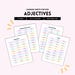 Adjectives List Printable | Color PDF | English Grammar Reference Chart ...