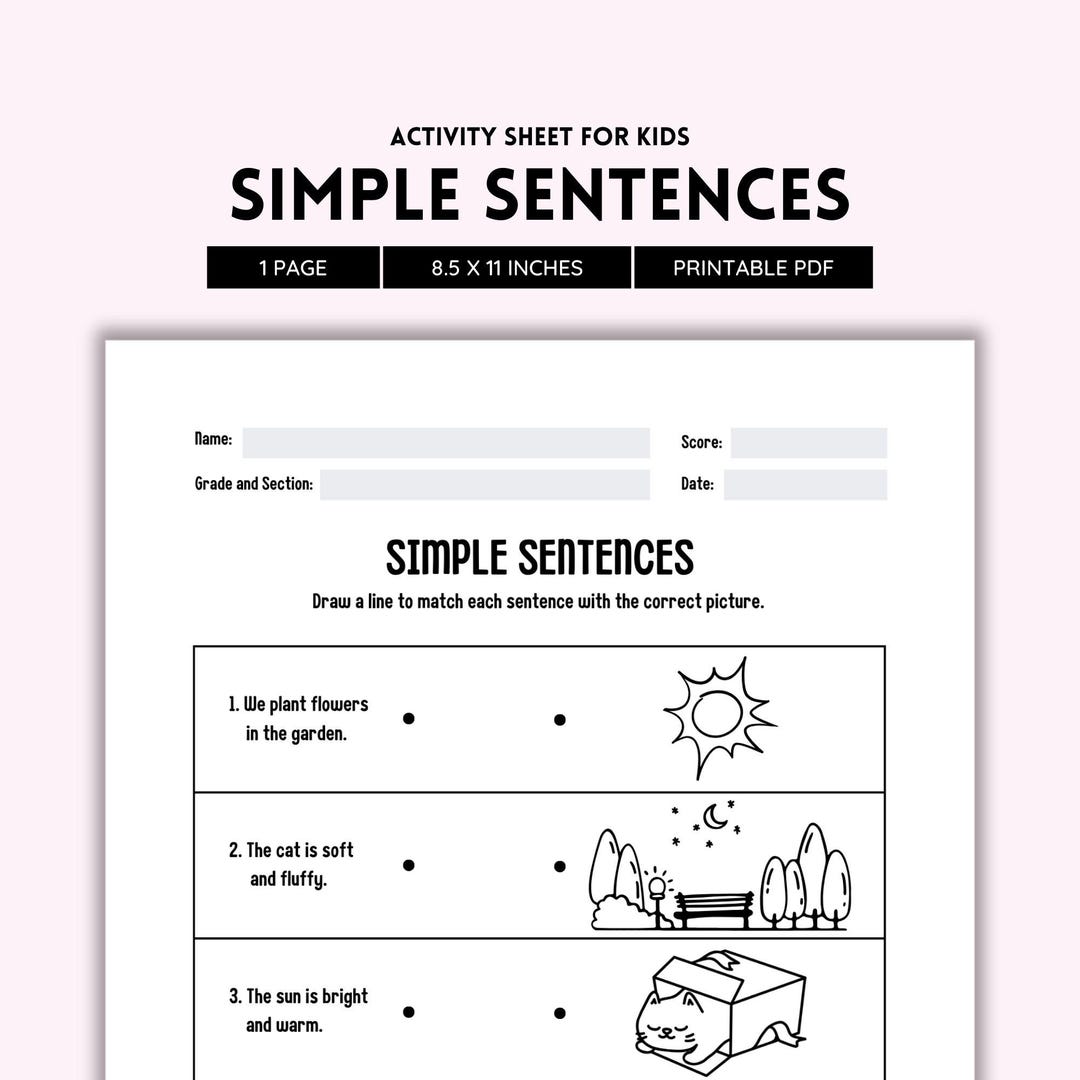 Simple Sentences, Sentence Building, Sentence Writing, Sentence ...