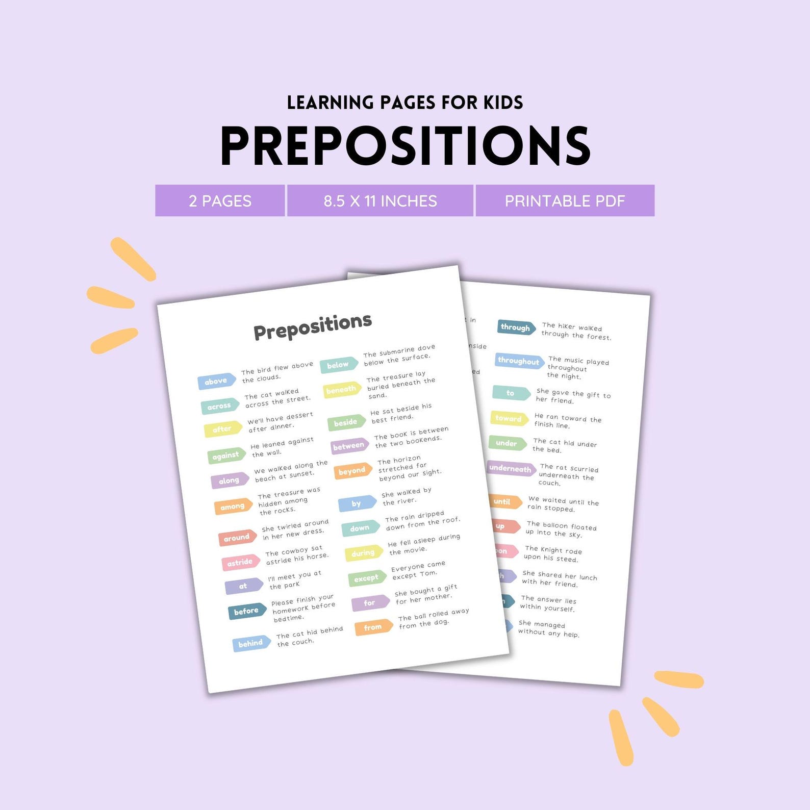 Prepositions, Preposition Words, Preschool Curriculum, English Language ...