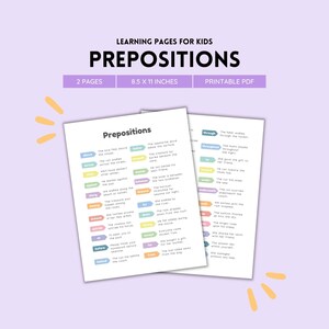 Prepositions, Preposition Words, Preschool Curriculum, English Language ...
