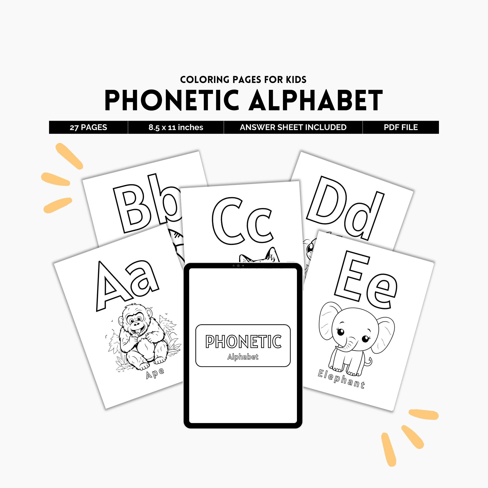 Phonetic Alphabet, Coloring Pages, Preschool Alphabet, Alphabet ...