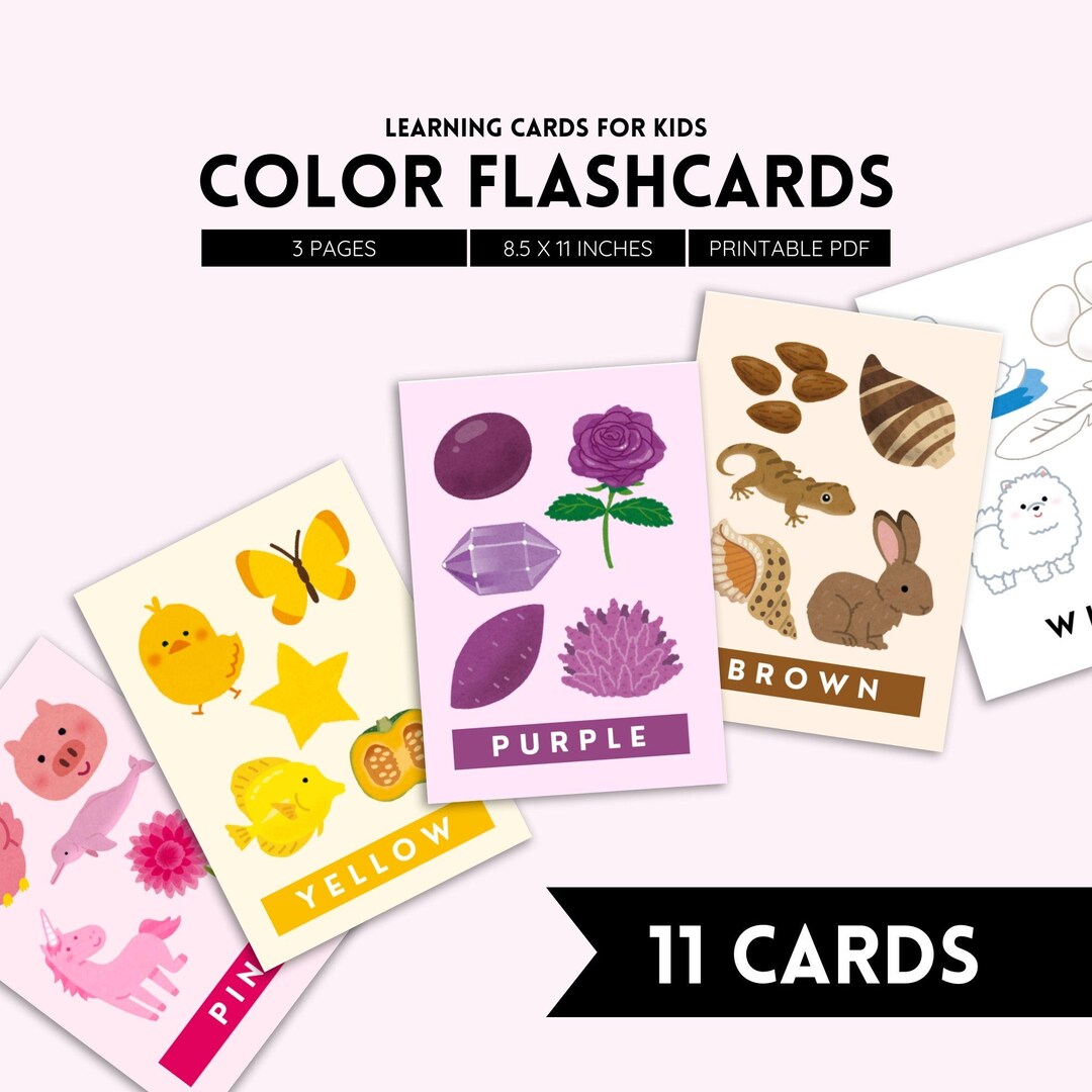 Color Flashcards, Printable Flashcards, Preschool Colors, Learning ...