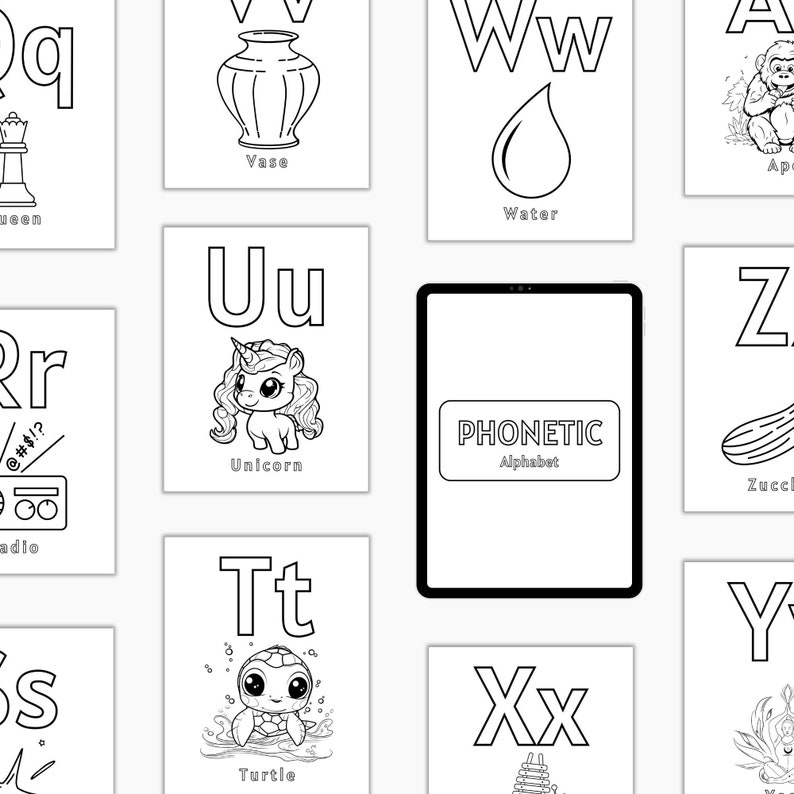 Phonetic Alphabet, Coloring Pages, Preschool Alphabet, Alphabet ...