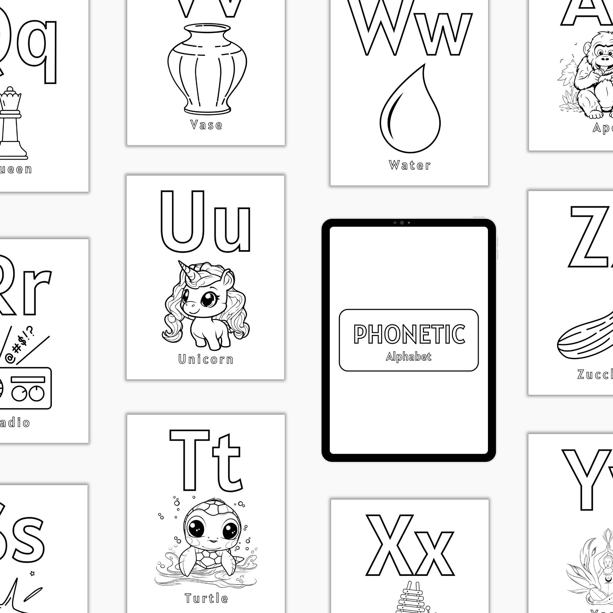 Phonetic Alphabet, Coloring Pages, Preschool Alphabet, Alphabet ...