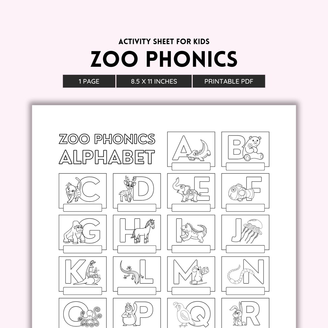 Zoo Phonics, Alphabet Craft, Alphabet Poster, Letter Craft, Homeschool ...