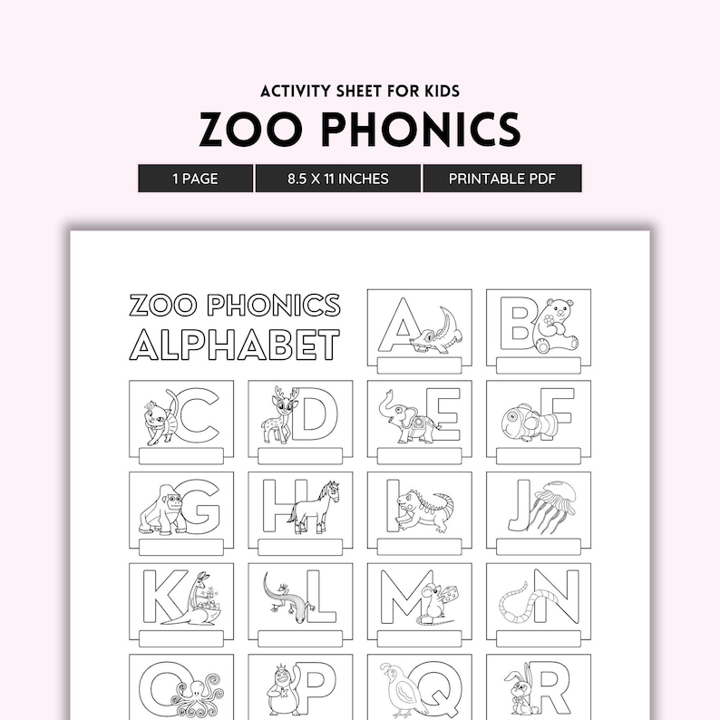 Zoo Phonics, Alphabet Craft, Alphabet Poster, Letter Craft, Homeschool ...