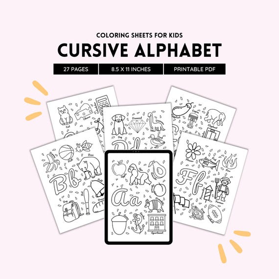 Cursive Alphabet Coloring Pages 170 Coloring Pages Ideas | Coloring