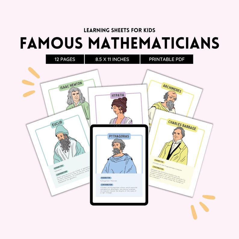 Famous Mathematician, Classroom Decor, Math Classroom, Mathematicians ...