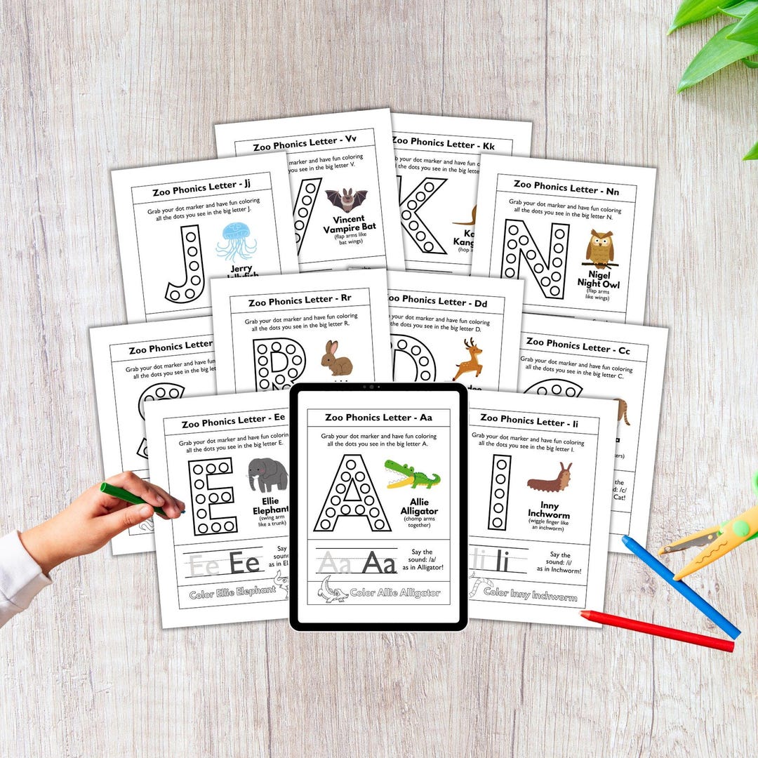 Zoo Phonics, Homeschool Printable, Alphabet Art, Printable Coloring ...