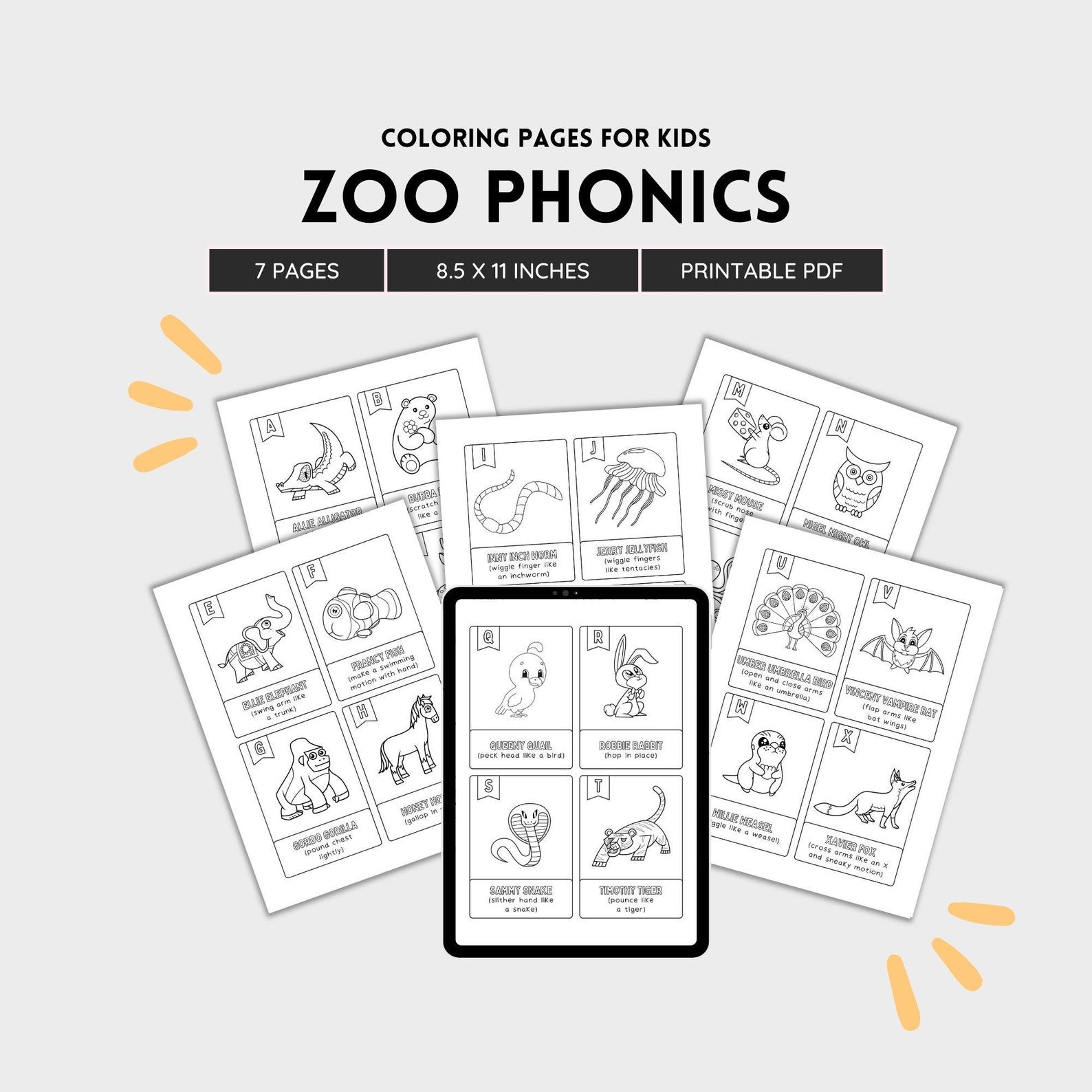 Zoo Phonics, Coloring Pages, Preschool Worksheets, Printable Coloring ...