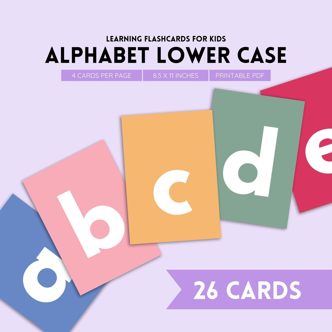 Lower Case, Alphabet Flashcards, Learn Abc's, Literacy Resources ...