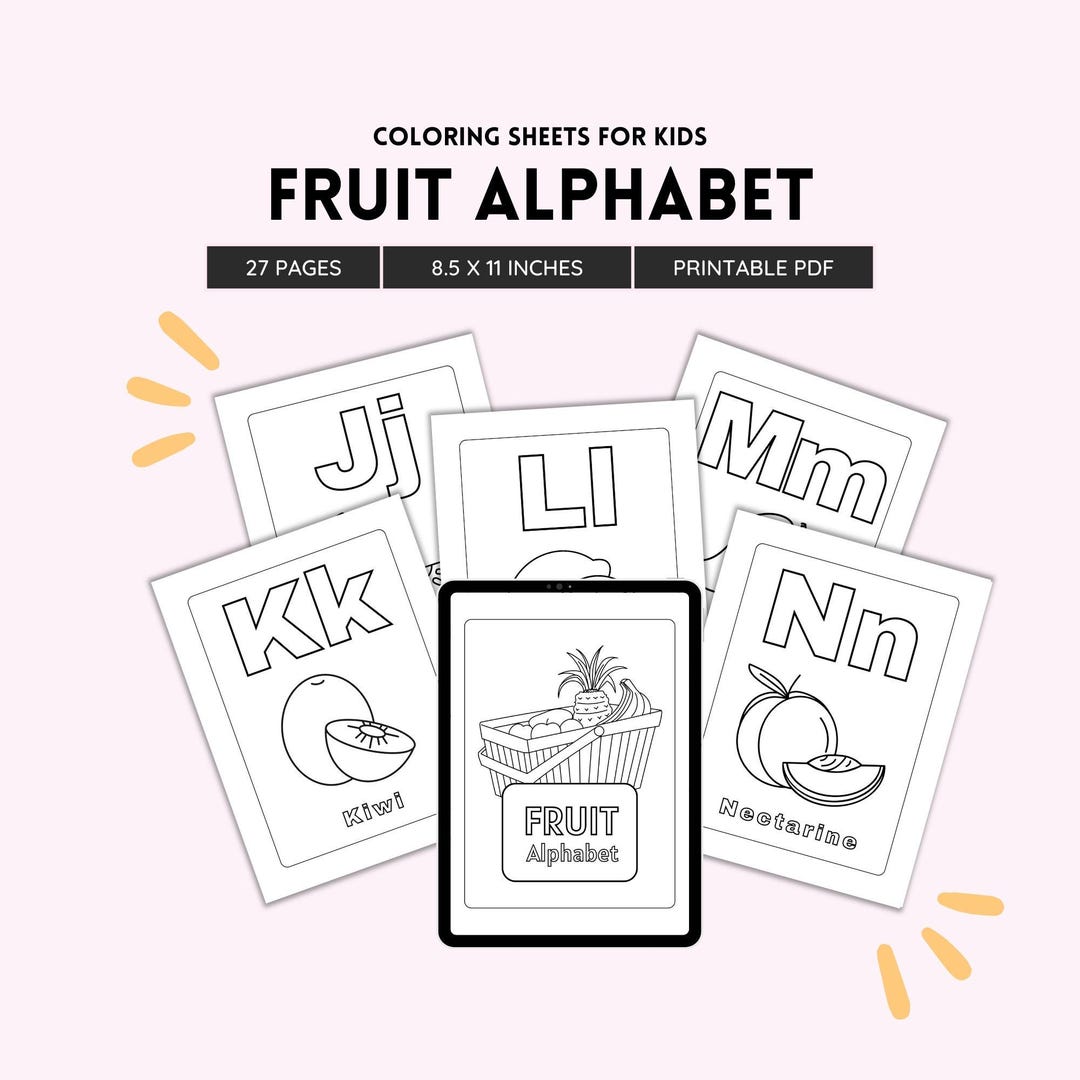 Fruit Alphabet, Fruit Letters, Food Alphabet, Fruits ABC, Learning ...