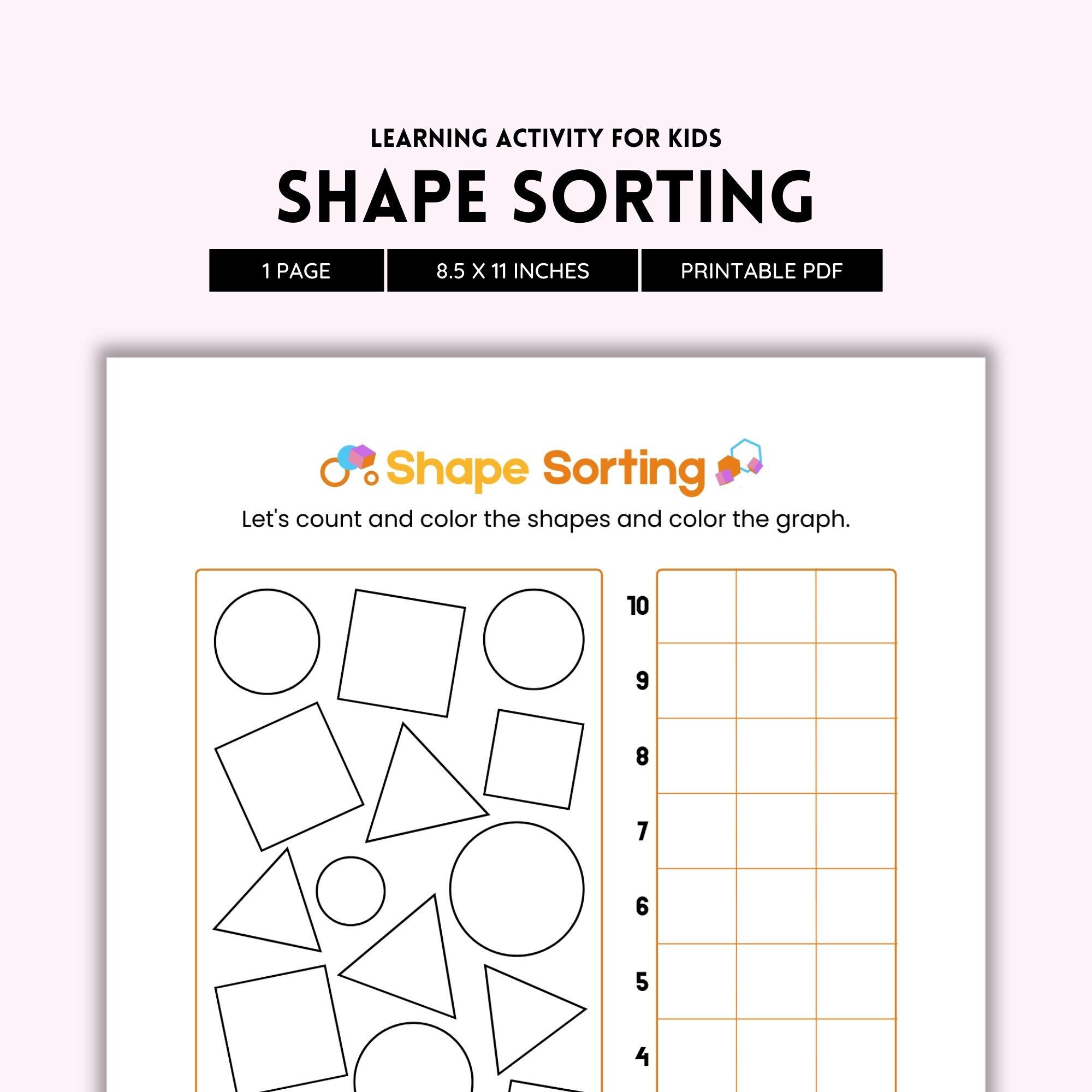 Shape Sorting, Shape Matching, Shape Sorter, Preschool Activity, Shapes ...