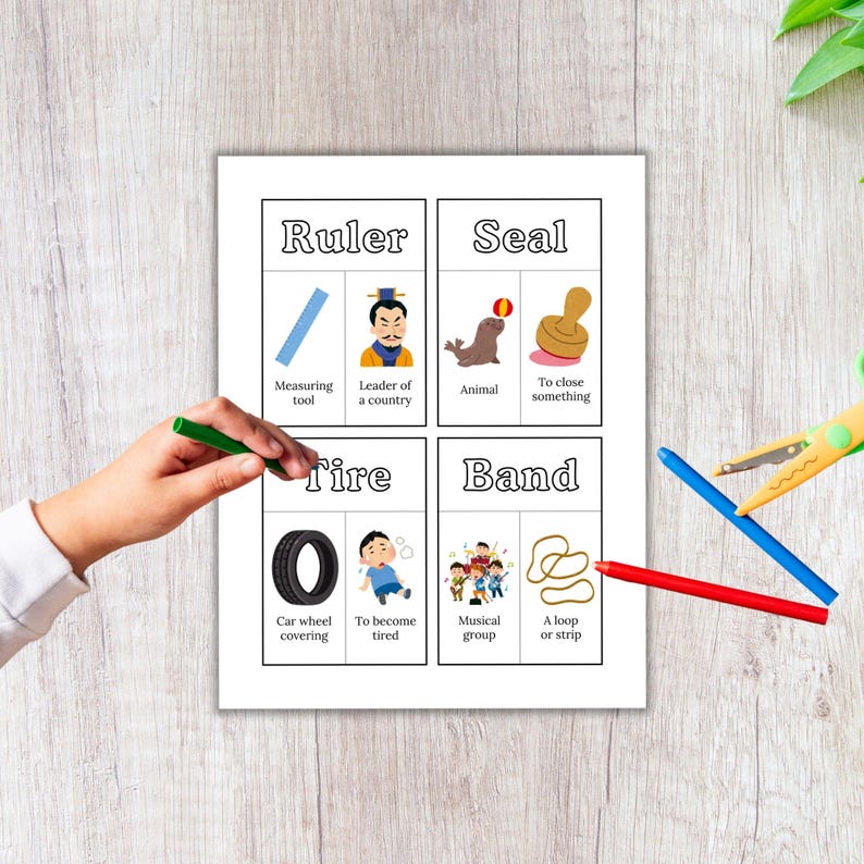 Homonyms, Picture Flash Cards, English Teacher, Home School, Homonym ...