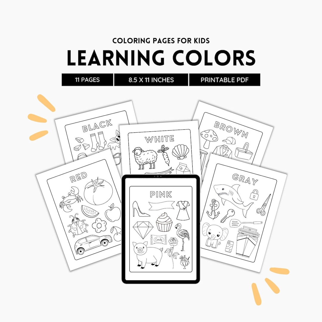 Learning Color, Coloring Pages, Preschool Activities, Color Recognition ...