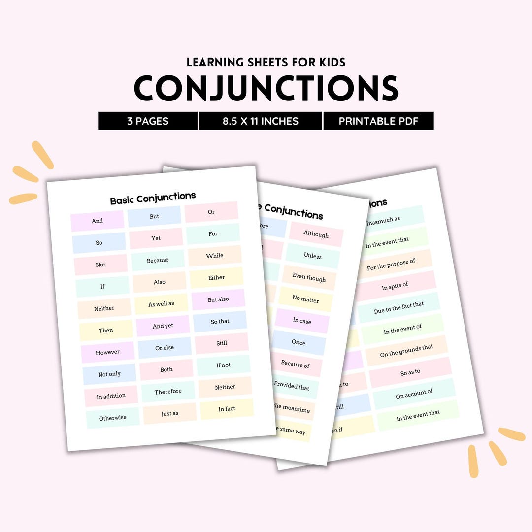 Conjunctions, Parts of Speech, English Language, English Classroom ...