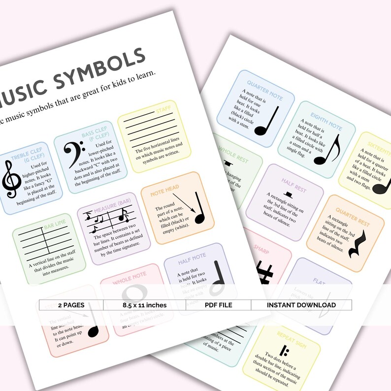 Music Symbols, Music Theory, Music Teacher Gift, Music Teacher, Back to ...