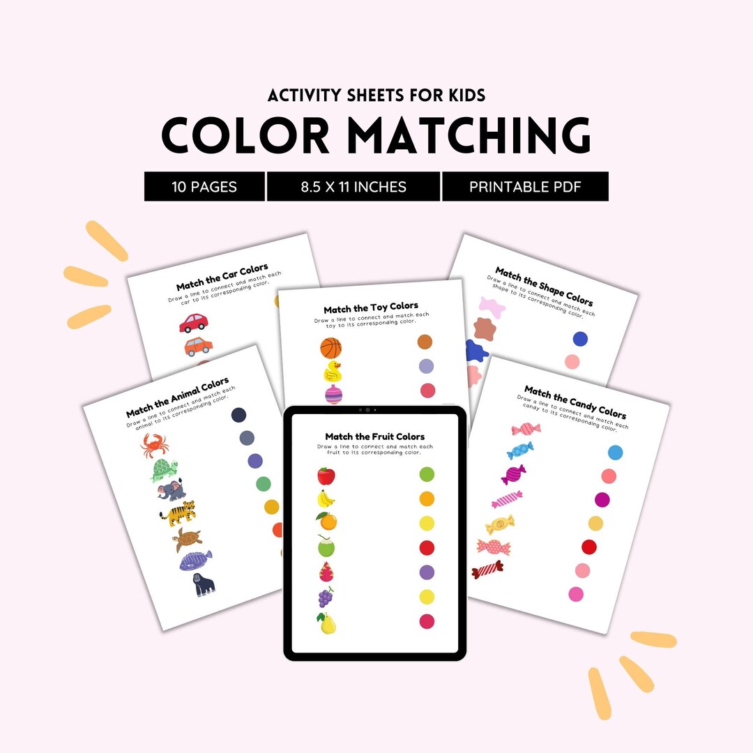 Color Matching Game, Learning Colors, Preschool Activity, Toddler ...