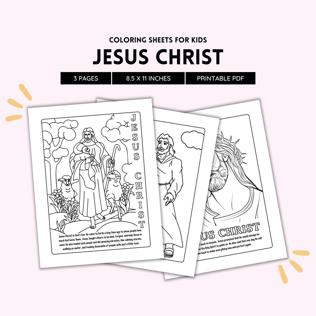 Jesus Coloring Pages, Christian Coloring, Sunday School, Jesus Christ ...