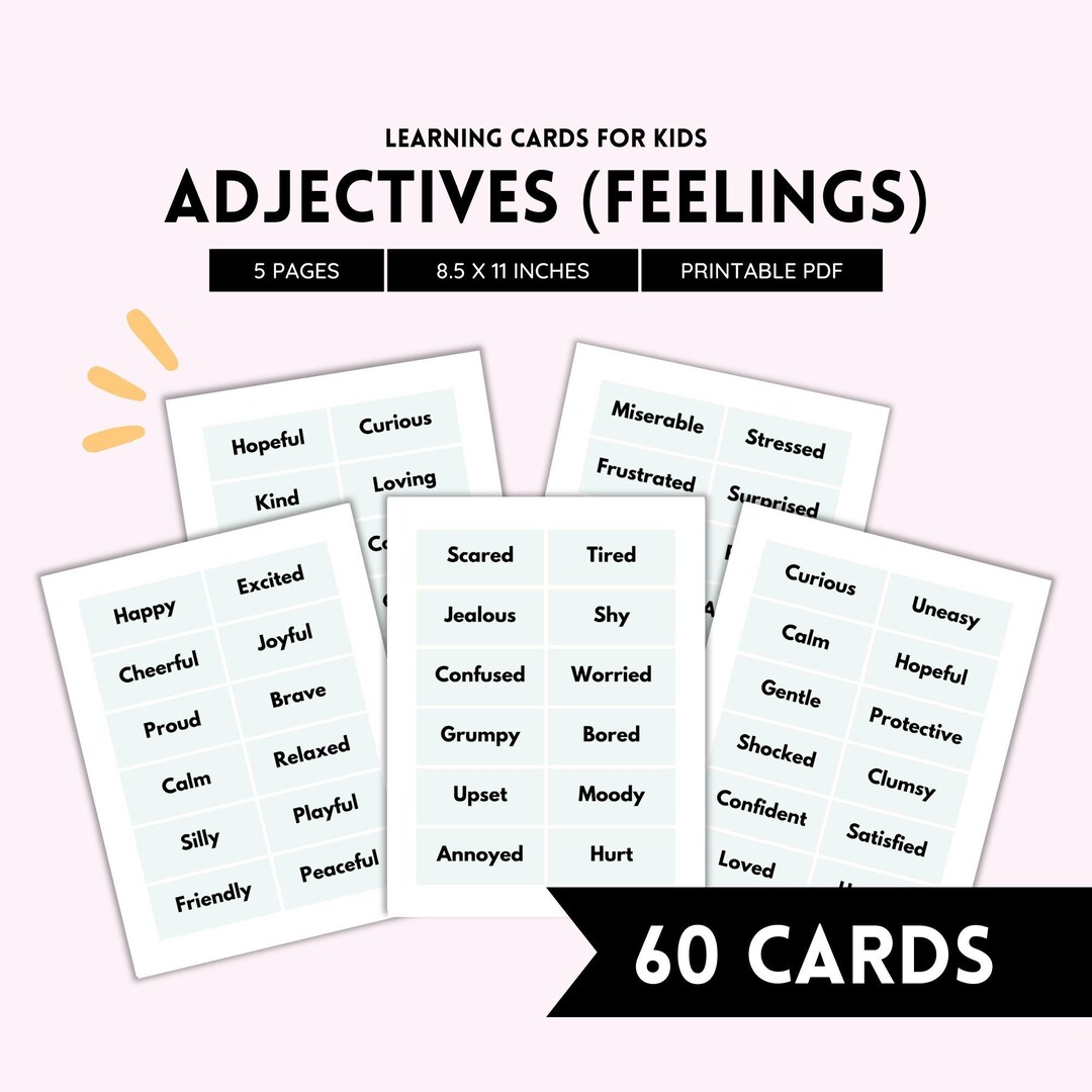 Adjectives, Adjectives feelings, Positive Feelings, Positive Emotions ...
