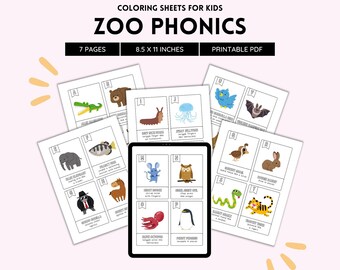 Zoo Phonics, Alphabet Coloring Pages, Preschool Worksheets, Printable ...